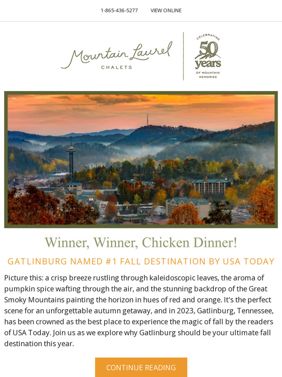 Mountain Laurel Chalets: Gatlinburg Named #1 Place to Visit for Fall by ...