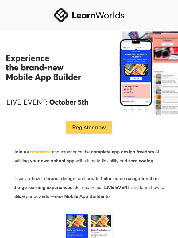 Learnworlds [live Event] 📲 Discover Our New—powerful Mobile App Builder Milled