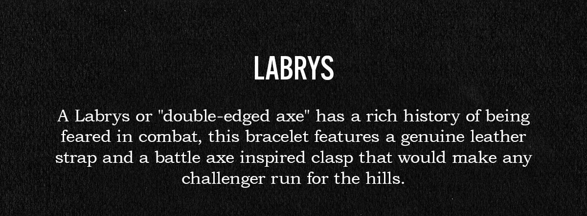 Clocks and Colours - Convert: The Labrys Bracelet is OUT NOW | Milled