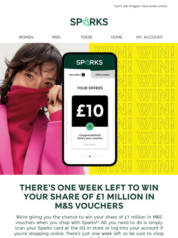Marks and Spencer: The Sparks £1 million giveaway continues… | Milled