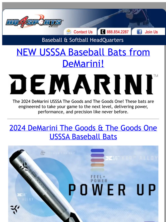 HQ4Sports: BAT LAUNCH! 2024 DeMarini The Goods and The Goods One USSSA ...