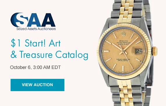 LiveAuctioneers: Seized Assets Auctioneers | $1 Start! Art & Treasure ...