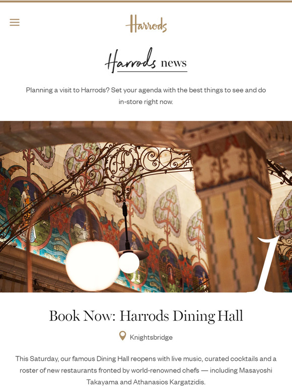 Harrods: Harrods Dining Hall reopens this Saturday | Milled