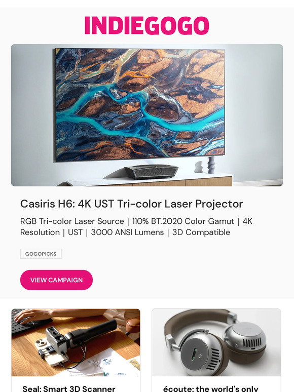 Indiegogo: Watch movies like never before with this 4K UST tri-color ...