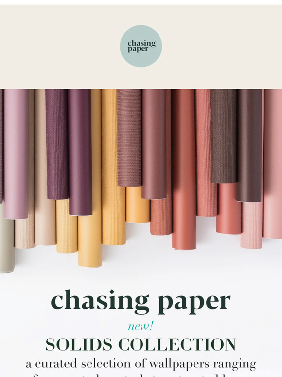 Chasing Paper: A Fresh Take on Wallpaper - Chasing Paper's Solids Collection is HERE! | Milled