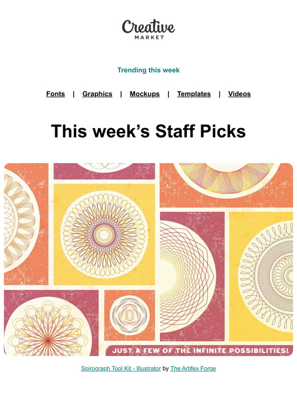Creative Market: Don't Miss Out on This Week's Hottest Design Trends! 🖌 ...