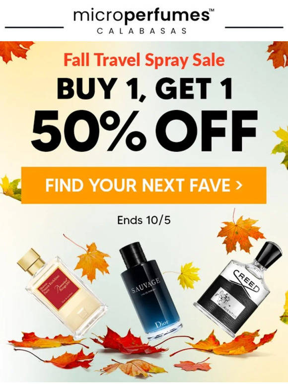 MicroPerfumes: CONFIRMED: You've Earned 50% Off BOGO Savings | Milled