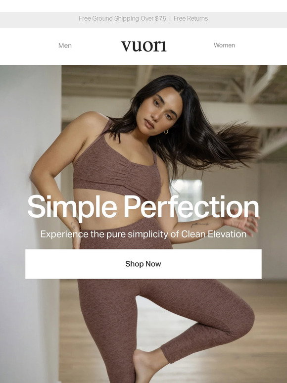Vuori: Move seamlessly in our Clean Elevation styles | Milled