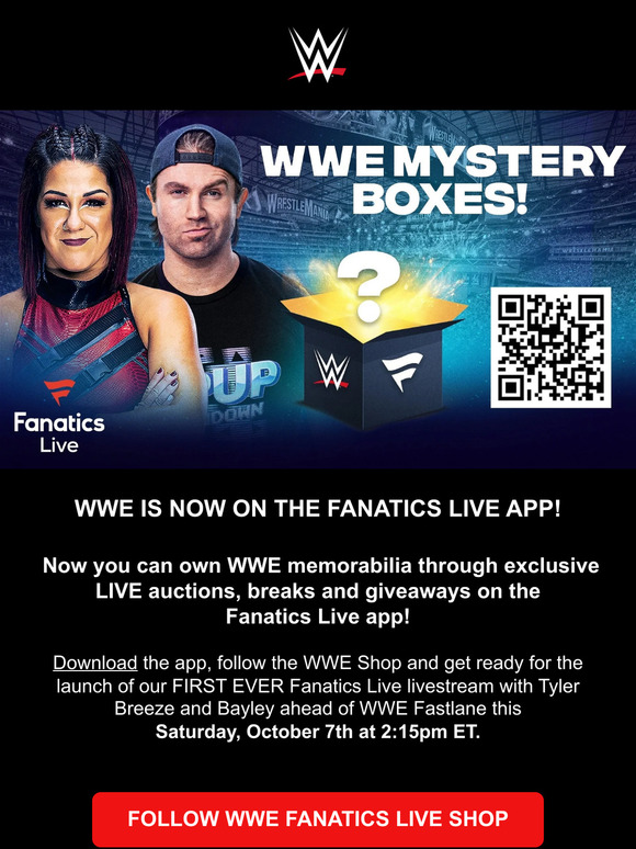 WWE Shop: WWE is now on the Fanatics Live app! | Milled
