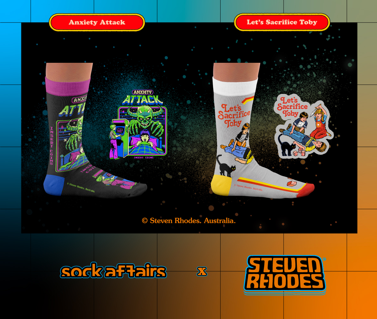 Sock Affairs: New Steven Rhodes Official Collab: show some wit on your feet 🐵 | Milled