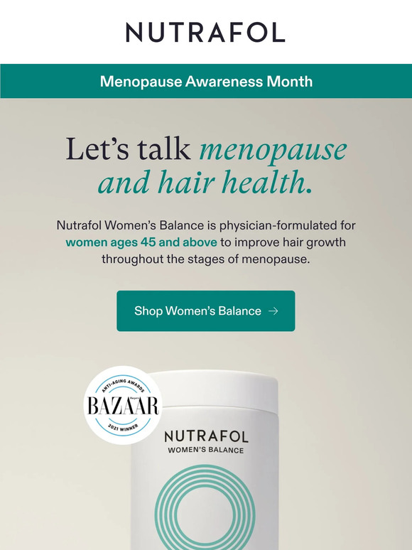 Nutrafol Lets Talk Menopause And Hair Thinning Milled