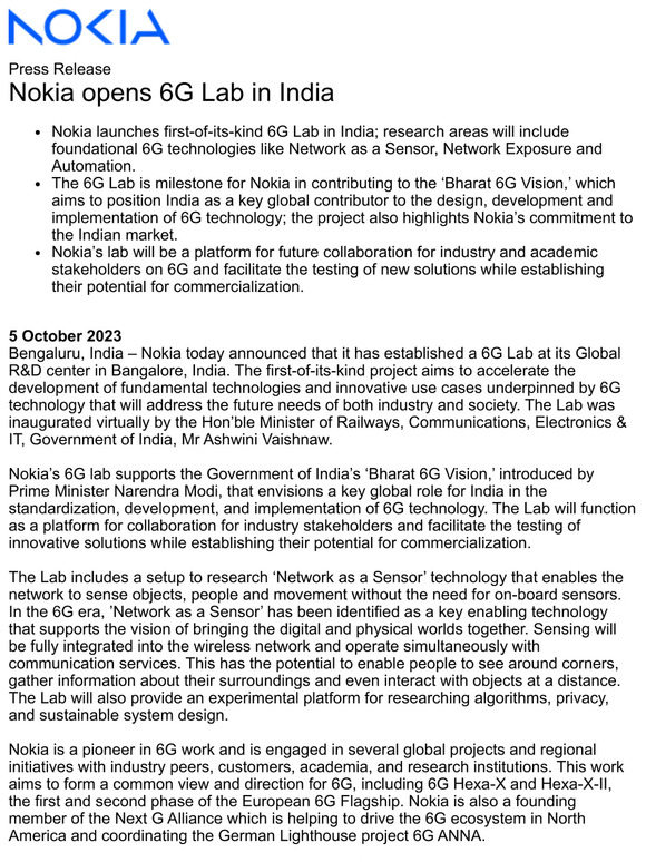 Withings: Nokia opens 6G Lab in India | Milled