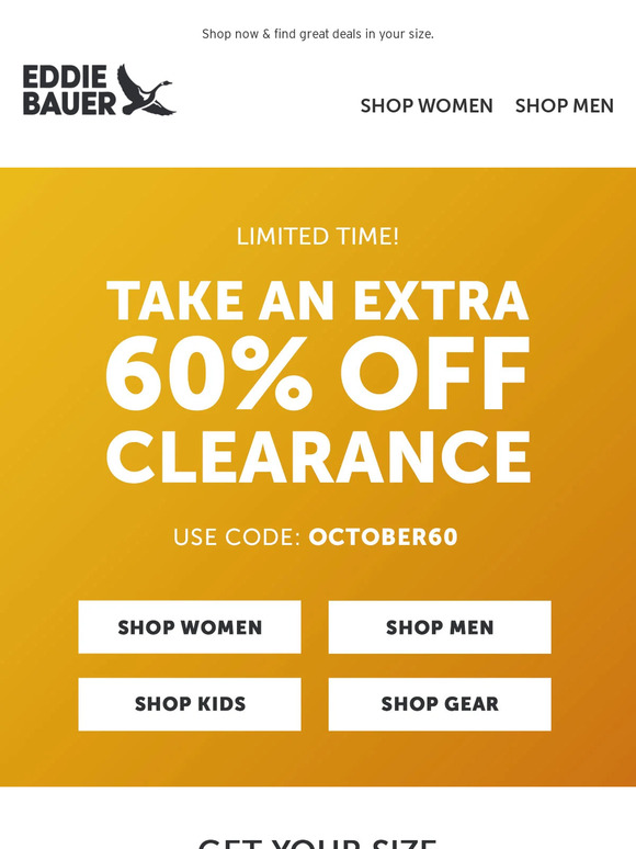 Eddie Bauer: TODAY ONLY! Extra 60% Off C L E A R A N C E | Milled