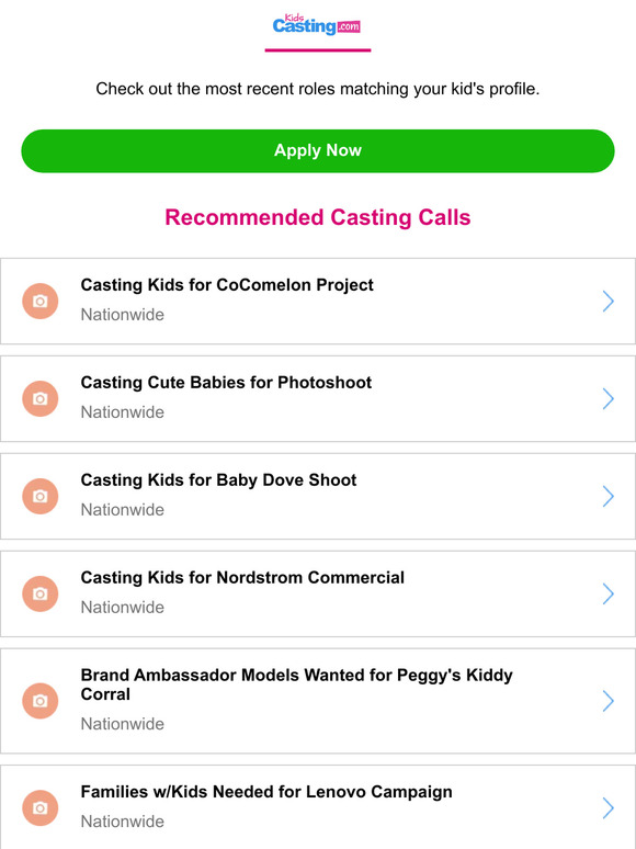 KidsCasting: 10 New Roles Available for Dany | Milled