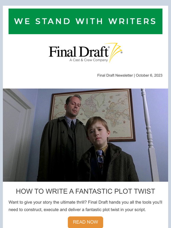 Final Draft: How to write a fantastic plot twist 😲‼️ | Milled