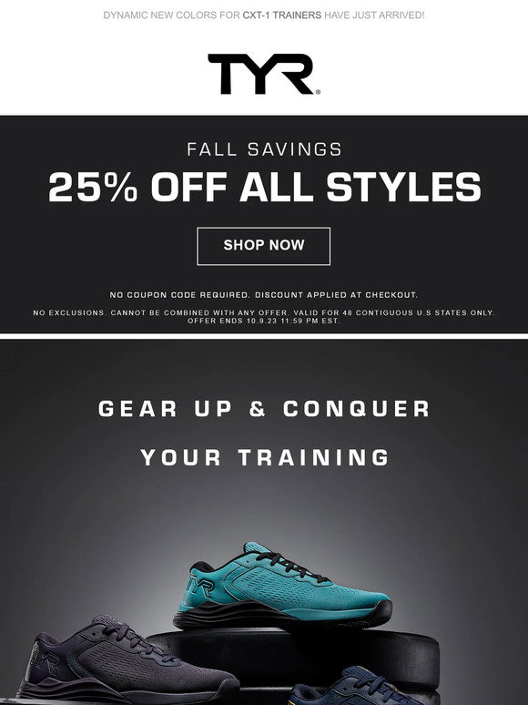 TYR Sport: CXT-1 Trainers Now Available in Dynamic New Colors! | Milled