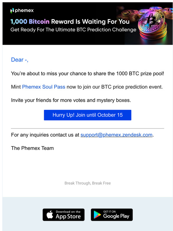 Phemex: 🎯Have You Voted to Win a Huge BTC Reward? | Milled
