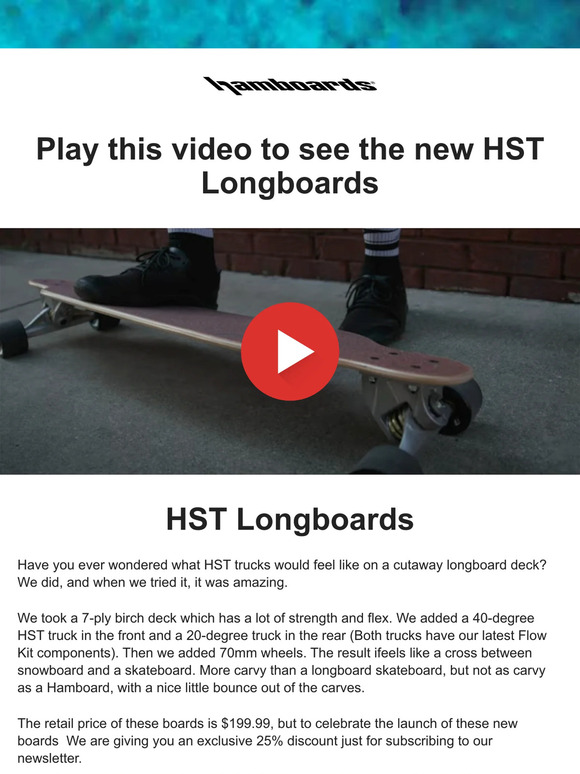 Hamboards: See the new HST Longboards in Action | Milled