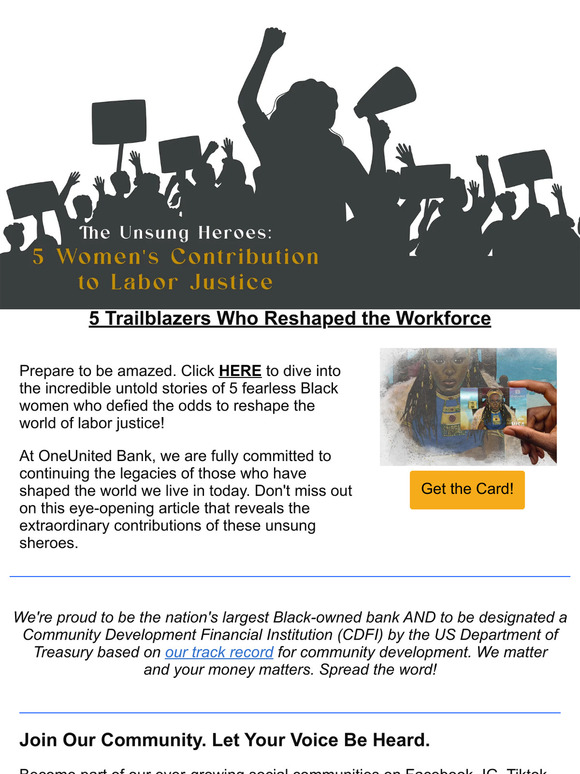 OneUnited: Hidden Figures of Labor Justice: 5 Women You NEED to Know ...