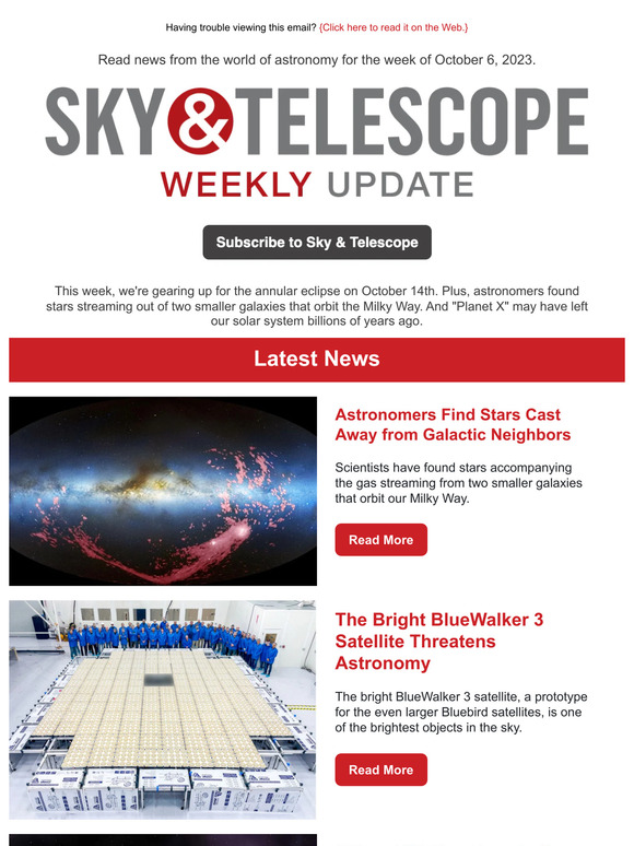 Sky & Telescope: Castaway Stars, Imaging the Cosmic Web, and the ...