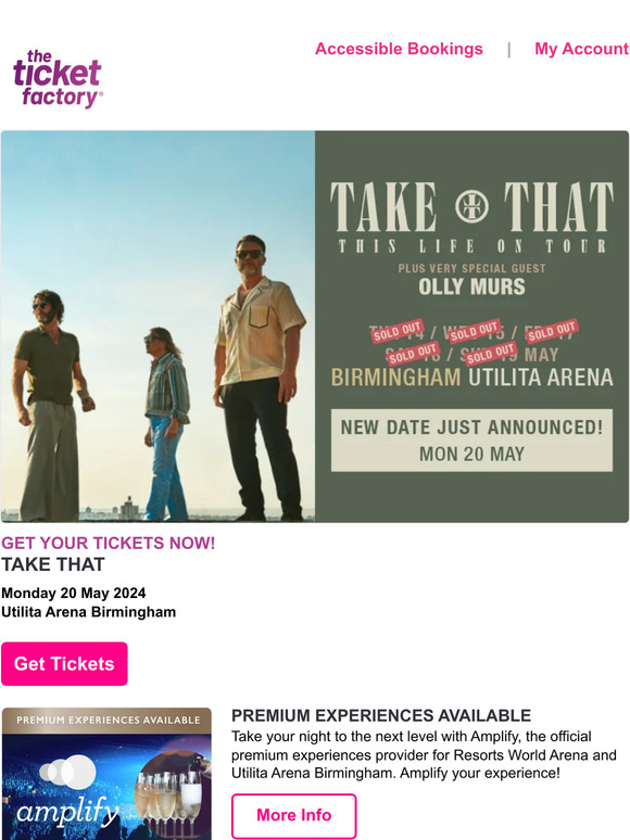 The Ticket Factory: Take That Extra Date 🎫• On sale now! | Milled