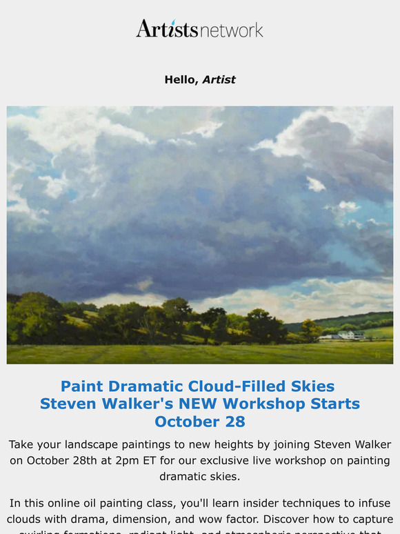 Artists Network: Paint Skies That Wow: Online Oil Painting Class | Milled