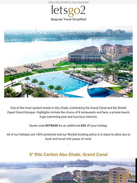 letsgo2: Spectacular Savings at Ritz Carlton Abu Dhabi Grand Canal | Milled