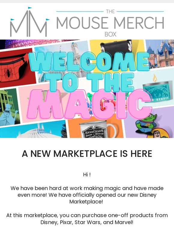 The Mouse Merch Box: 🚨 The Disney Marketplace is Open! | Milled