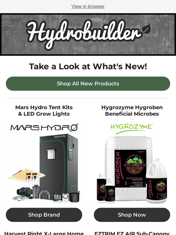 HydroBuilder.com: Explore Our Latest and Greatest! Mars Hydro, EZ Trim ...