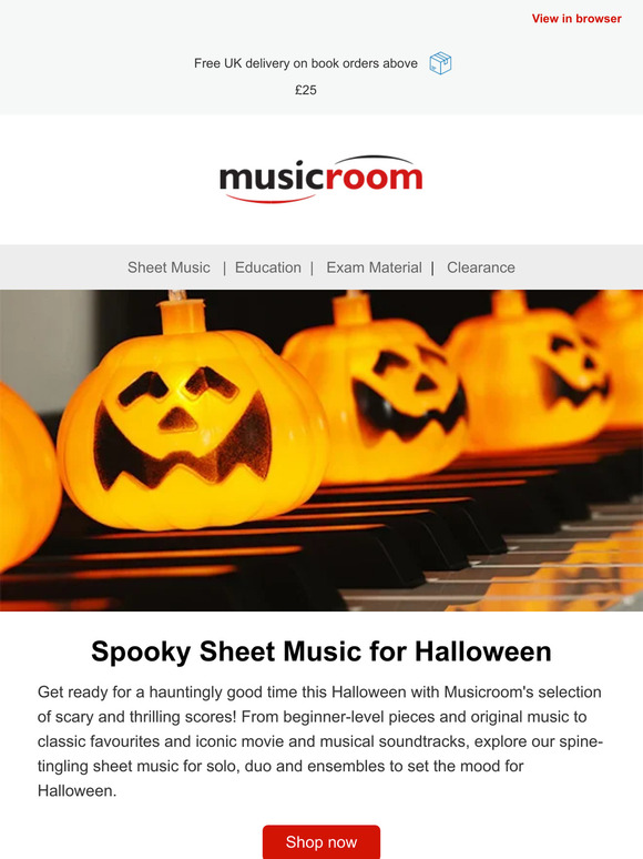 Musicroom.com: Spooky Sheet Music for Halloween 🎃 | Milled
