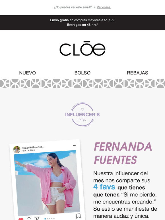 Cloe: 😎 ¡Conoce los 4 favoritos de la influencer del mes | Milled