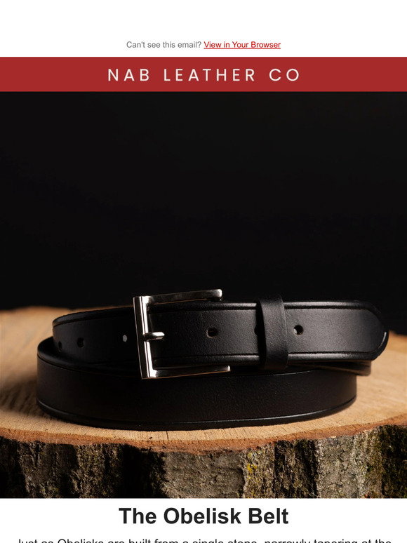 NAB Leather: Belt of the Month - The Obelisk Belt | Milled