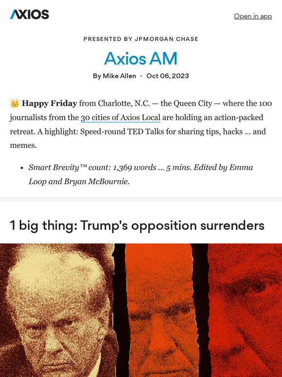 Axios: 🍟 Axios AM: Ozempic America | Milled