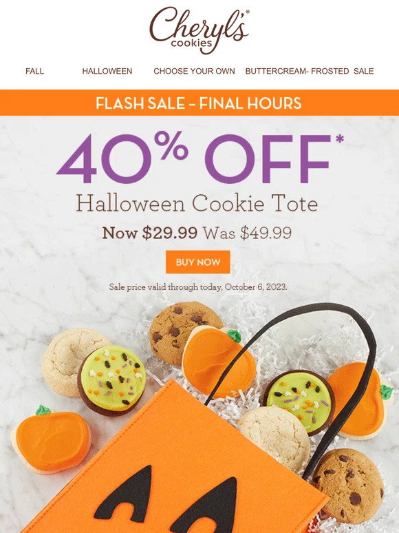 Cushman's: Final hours to save 40% on our Halloween Cookie Tote. | Milled