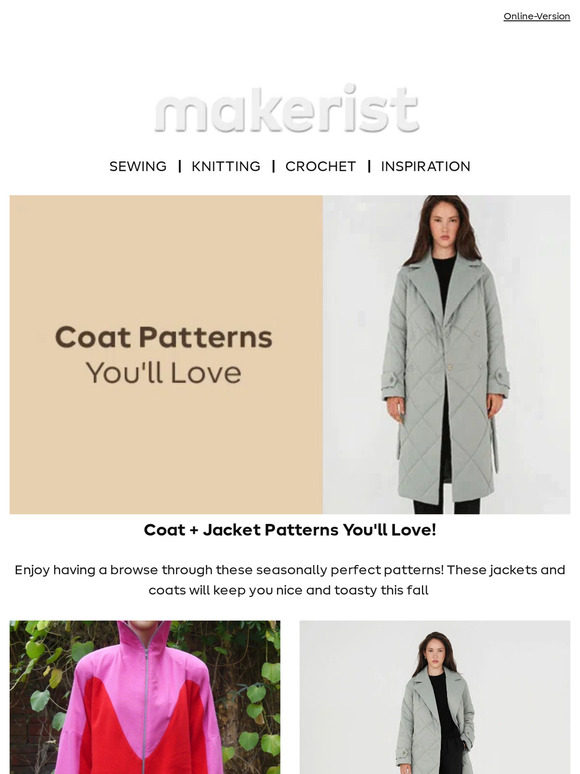 Makerist: Coat + Jacket Patterns You'll Love! | Milled