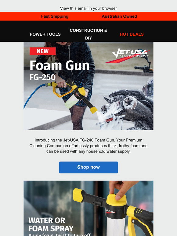 Edisons: 🔥 Introducing the Jet-USA FG-240 Foam Gun at Edisons! | Milled