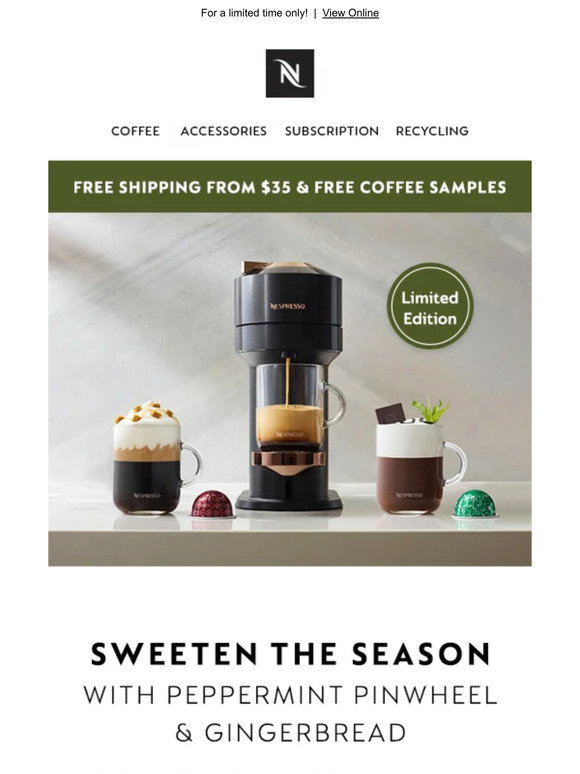 Nespresso: Taste the candied notes of Peppermint & the ginger spice of ...