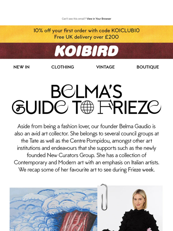 Koibird: FRIEZE WITH BELMA | Milled