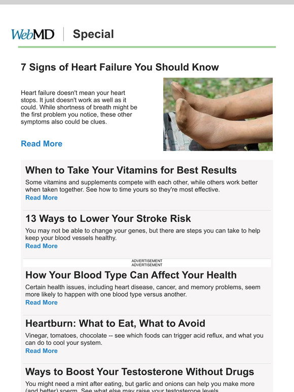WebMD: 7 Signs of Heart Failure You Should Know | Milled