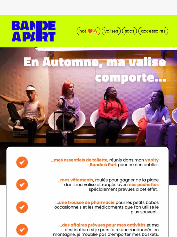 Bande à part: Je mets quoi dans ma valise ? | Milled