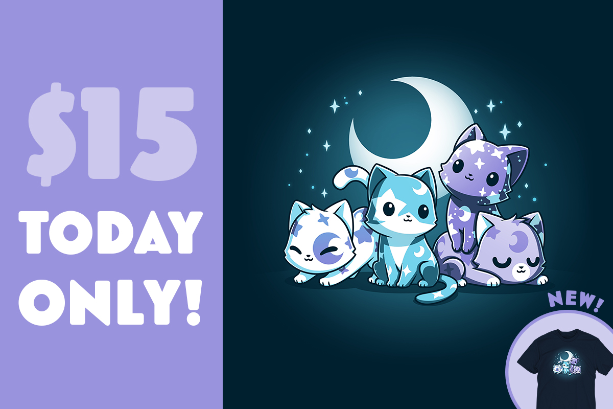 TeeTurtle: NEW celestial kitties t-shirt! 🐱 🌌 | Milled