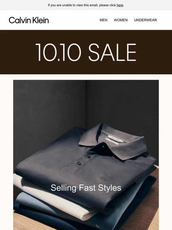 Calvin Klein: Fast-Selling Items in the 10.10 Sale | Milled