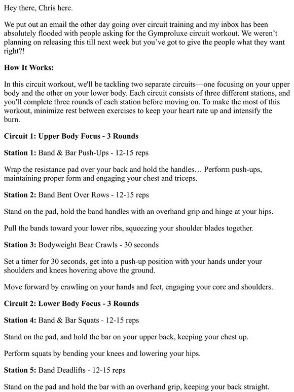 Gymproluxe: Here's the Gymproluxe ultimate circuit workout 💪 | Milled