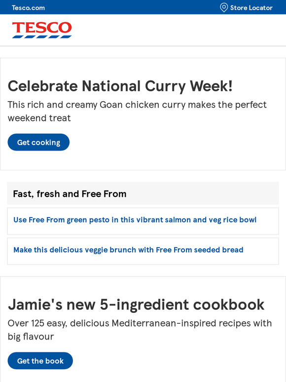 Tesco: Easy dinners, Free From treats and ideas for leftovers | Milled