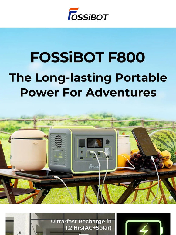 fossibot.com: New Launch Is Here | ⚡FOSSiBOT F800 512Wh | 800W⚡ ...