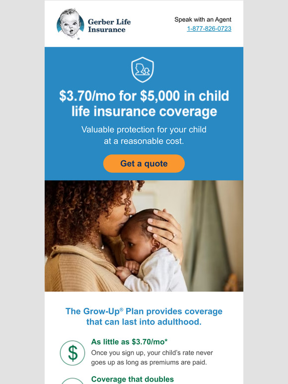 Gerber Life: Lock in a rate as low as $3.70/mo for the Grow-Up® Plan ...