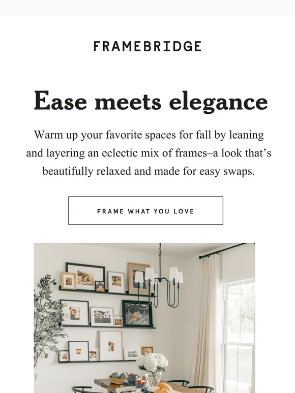 Framebridge: Lean into the season | Milled