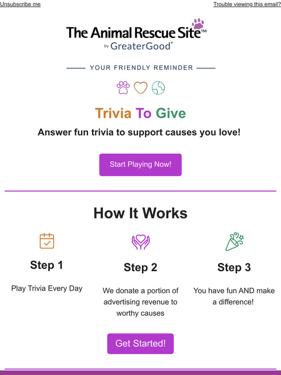 The Animal Rescue Site: Play Trivia to Give Now | Milled