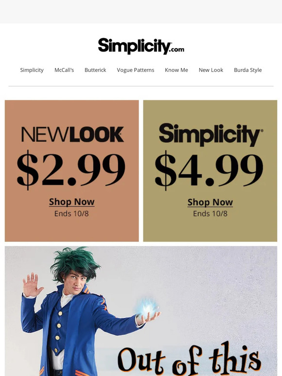 Simplicity Patterns: Last Call: $2.99 New Look & $4.99 Simplicity ...