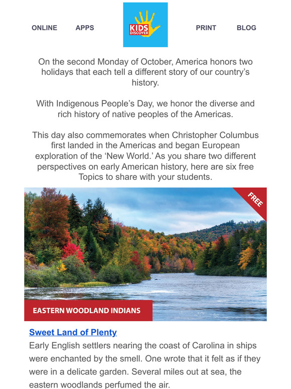 Kids Discover: Free Resources for Indigenous Peoples’ Day and Columbus ...